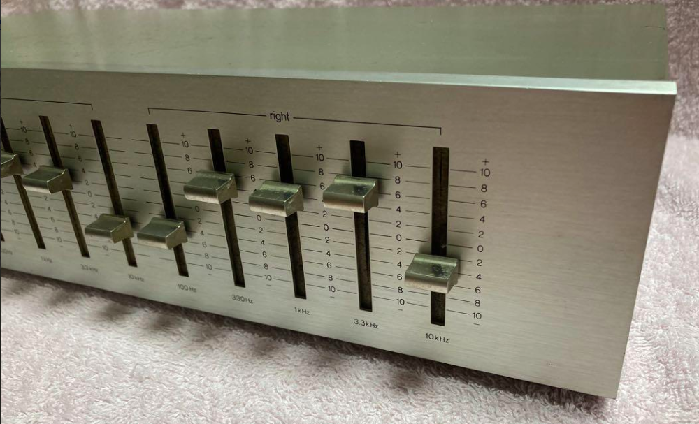 Technics SH-8010 Stereo Frequency Equalizer 5 Bands AC100V 50Hz/60Hz 9W ...