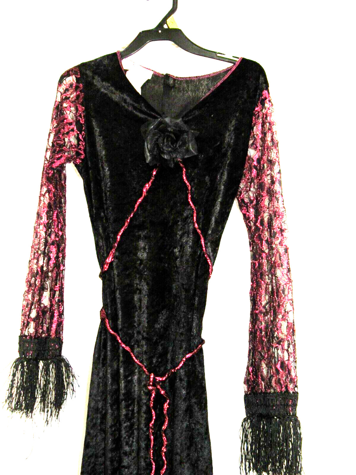 Girl's Lace Vamp Costume Black Gothic Vampire Hallowe… - Gem