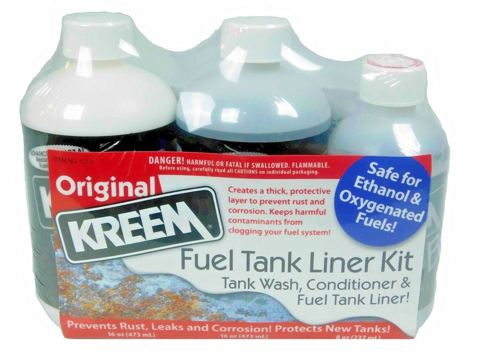 KREEM MOTORCYCLE FUEL TANK LINER KIT ETHANOL PROOF FORMULA LIMITED ...