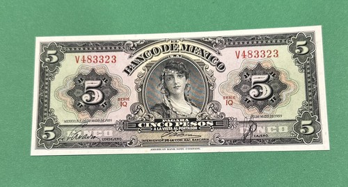1959 Mexico Cinco Pesos Paper Bill | eBay