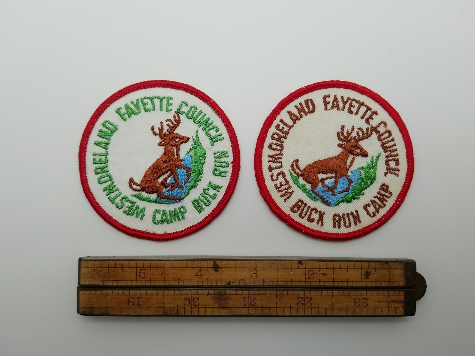 Lot of 2 - Westmoreland-Fayette BSA Patches (1)CAMP BUCK RUN (1) BUCK ...