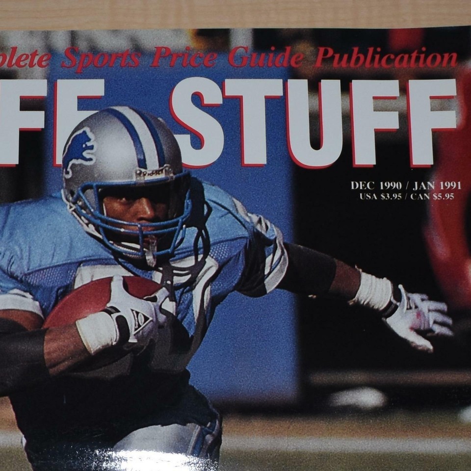 Vintage Tuff Stuff Dec 1990/Jan 1991 Barry Sanders Oversized Magazine ...