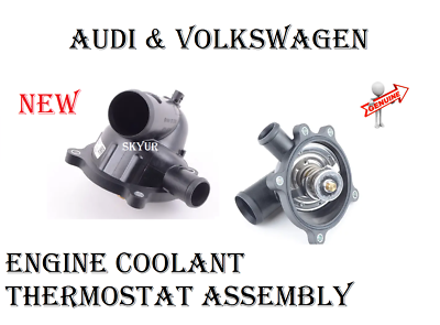Engine Coolant Thermostat Assembly For 2007-2011 Audi & Volkswagen ...