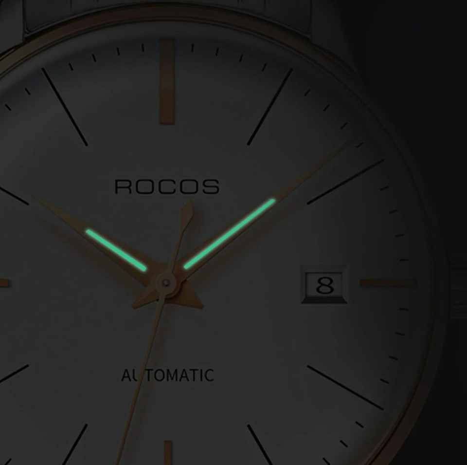 New Roco's Men's Luxury Gentlemen's Watch - Rose Gold And Silver | eBay