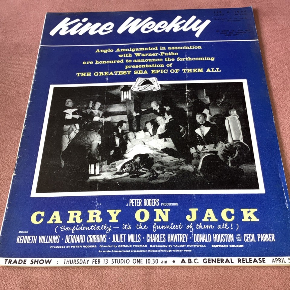 Kine Weekly 1964, Dr Strangelove premiere, Zulu film,Peter sellers ...