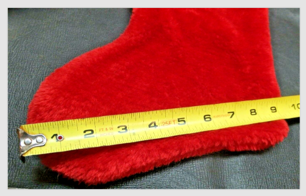 Two Red and White Artificial fuzzy cloth ~ fabric Christmas Stocking | eBay