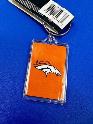 NFL Denver Broncos Acrylic Two-Sided Football Team Fan Keychain, Key ...