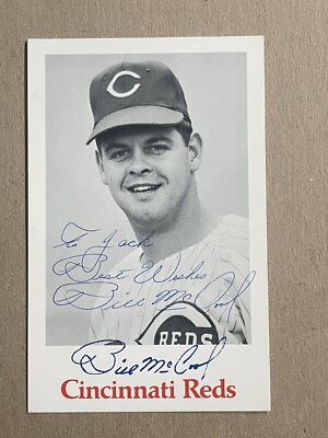 1967 Bill McCool CINCINNATI REDS Team Issued Autographed Postcard | eBay