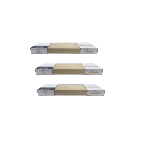 (3 pack) Mainstays Natural 18" Wood Floating Shelf | eBay