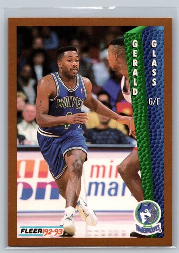 Gerald Glass 1992-93 Fleer BASKETBALL #133 Minnesota Timberwolves | eBay