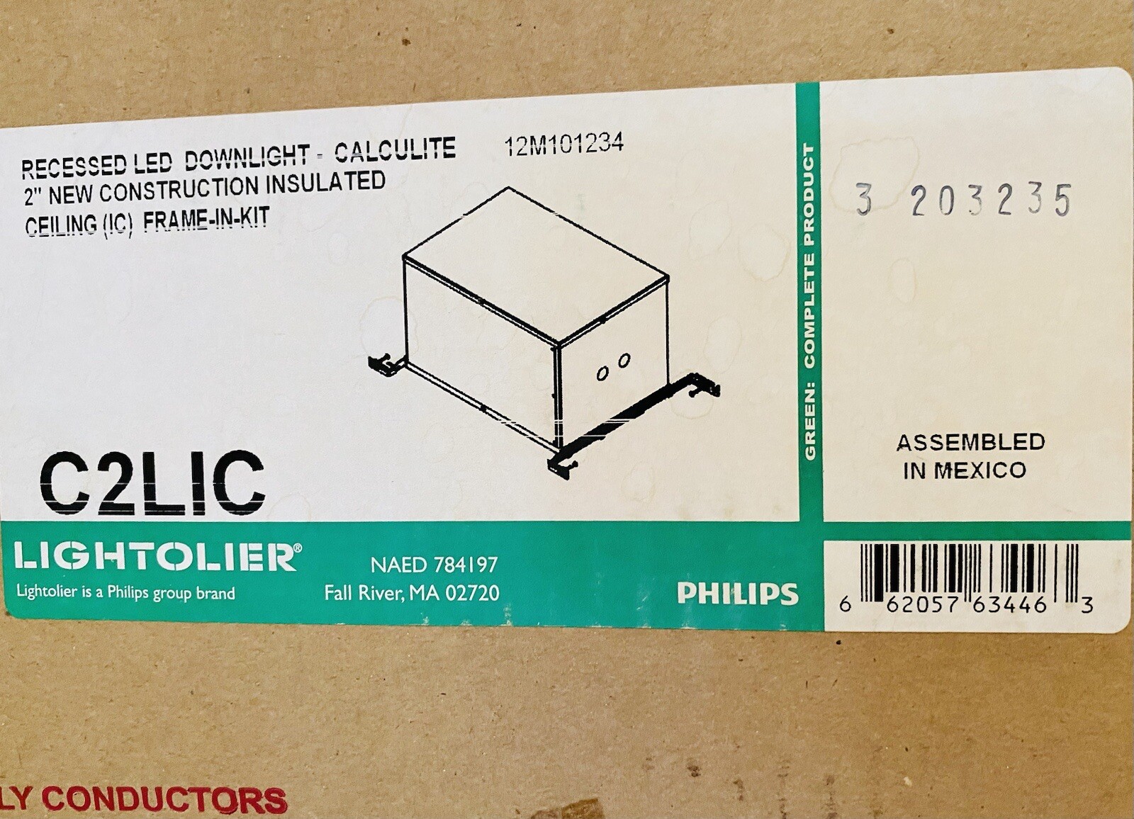 Philips Lightolier C2LIC, 2” Recessed LED Downlight Calculite Frame Kit ...