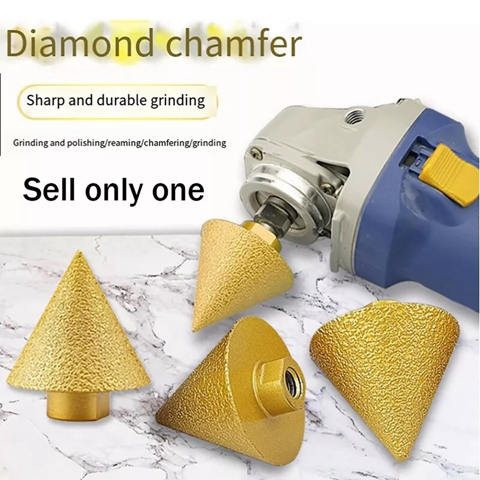 M14 57° Diamond Chamfer Bits Kit Milling Tile Cutter Marble Concrete ...