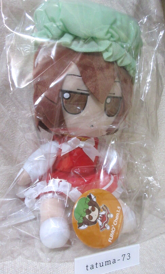 TOUHOU PROJECT Fumo Fumo 39 Chen Ver.1.5 Plush Doll Gift Badge Set NEW ...