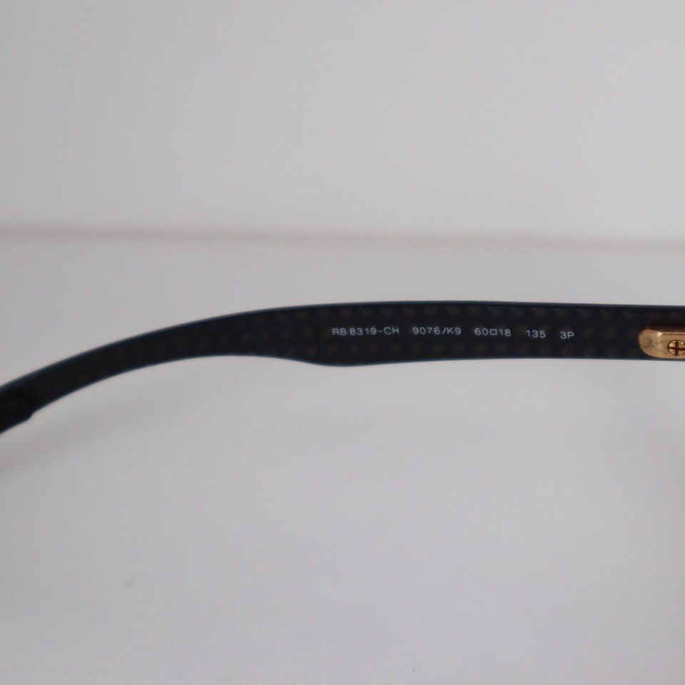 Ray Ban RB8319-CH 9076/K9 CHROMANCE Carbon Fiber Sunglasses 60-18-135mm ...