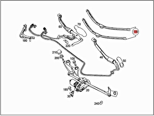 Genuine MERCEDES A217 C217 Ts wiper blade 2178202000 | eBay