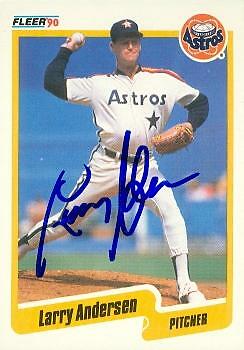 Larry Anderson autographed Baseball Card (Houston Astros) 1990 Fleer ...