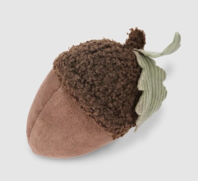 NEW ACORN DOG TOY PREMIUM PLUSH w/ BOUNCY SPIKEY SQUEAKER BALL INSIDE ...