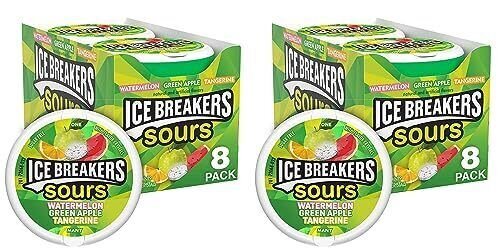 Ice Breakers Sours ( Green Apple, Tangerine, Watermelon), 1.5-Ounce ...