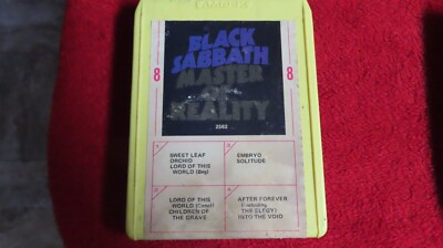 Black Sabbath Masters Of Reality 8 Track Cartridge Tape 1970's Warner ...