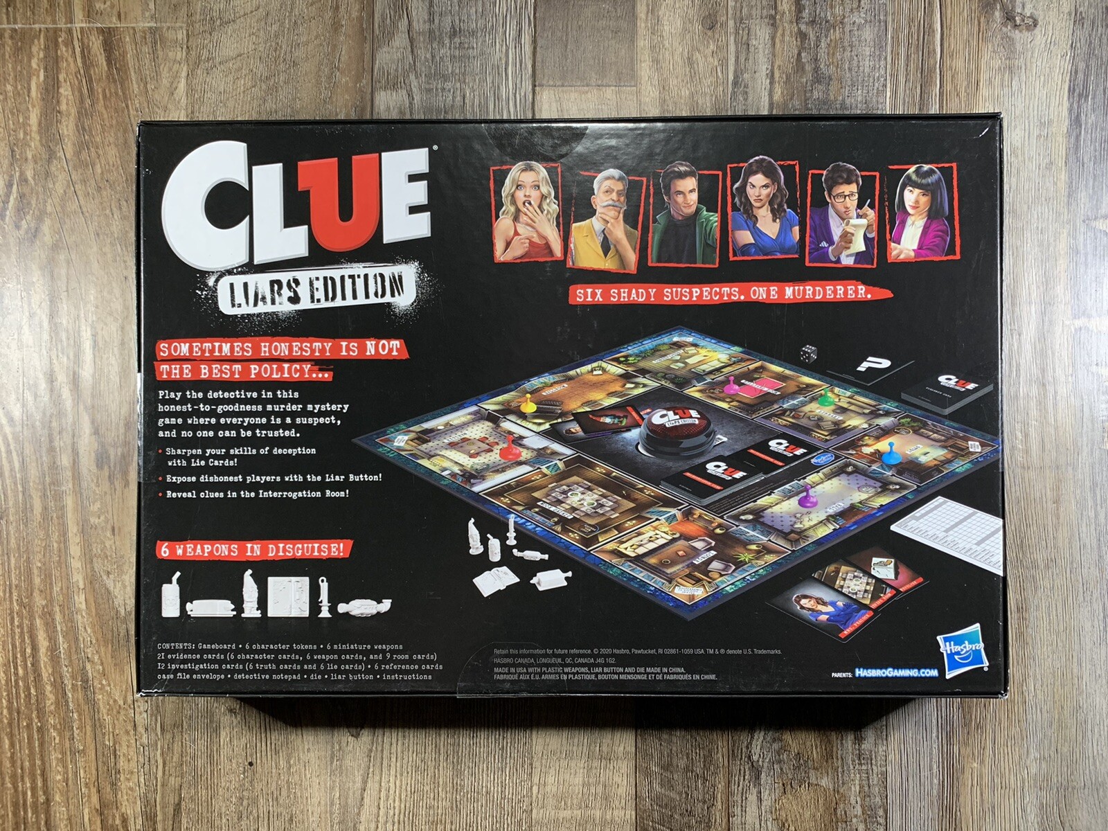 Hasbro Clue Liars Edition Game 2-6 Players for Ages 8 for sale online ...