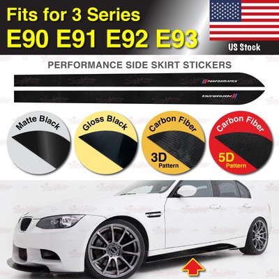 Performance Side Skirt Stickers Vinyl Car Decal for BMW E90 E91 E92 E93 ...