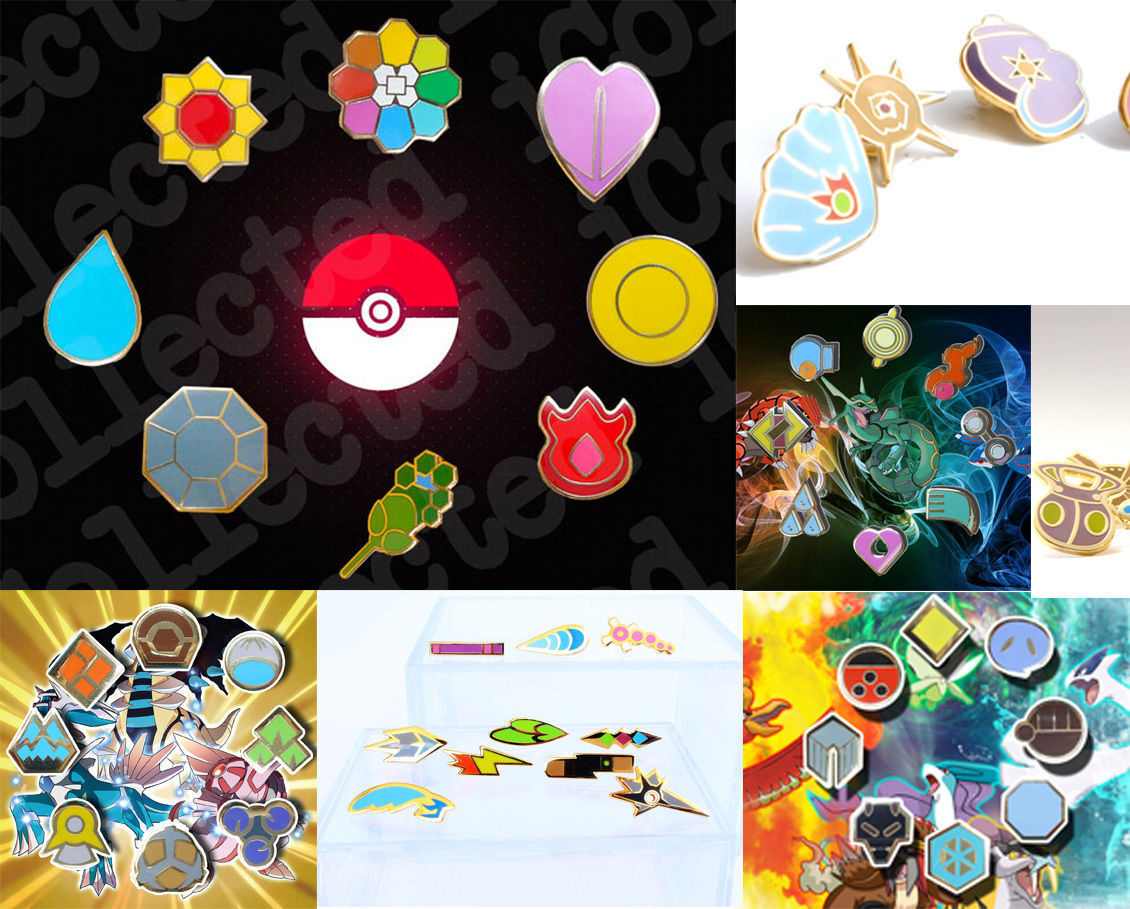 Pokemon Kanto Badges Vector