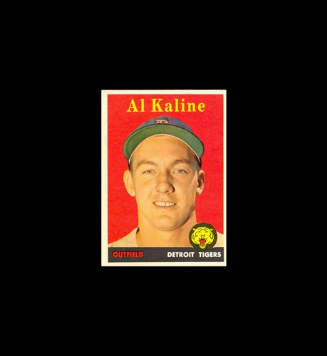LOT of (8) 1958 Topps Baseball Cards - Al Kaline #70 (RARE Yellow ...