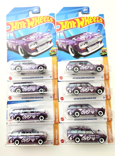 Hot Wheels Datsun Bluebird wagon 510 Purple #235 - 2023 HW Wagons 8pcs ...