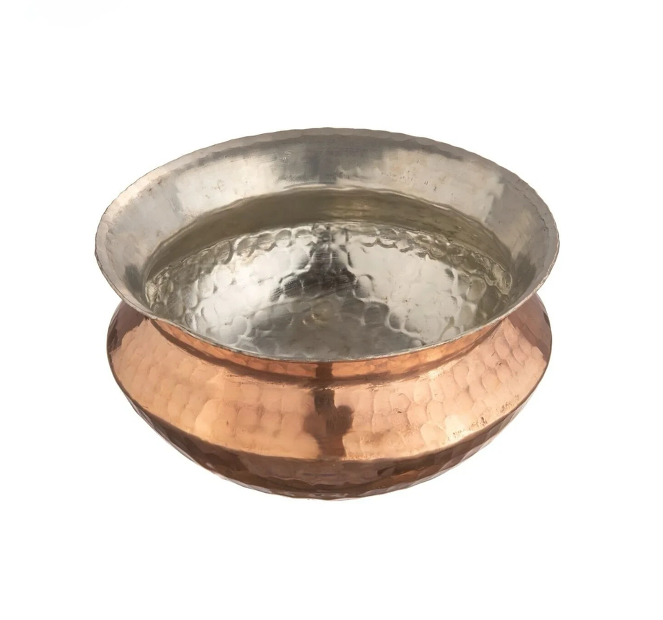 Copper Handi Sipri with Hammered Shinny Finish for Biryani Cooking ...