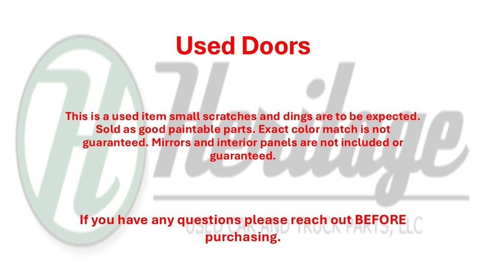 2000 2006 Honda Insight OEM Driver Left Front Door Bare Shell Electric ...