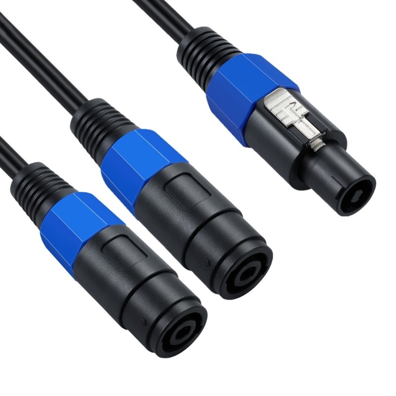 Sturdy Speakon Adapter Cable 1 Male to Dual Female Speaker Break Out ...