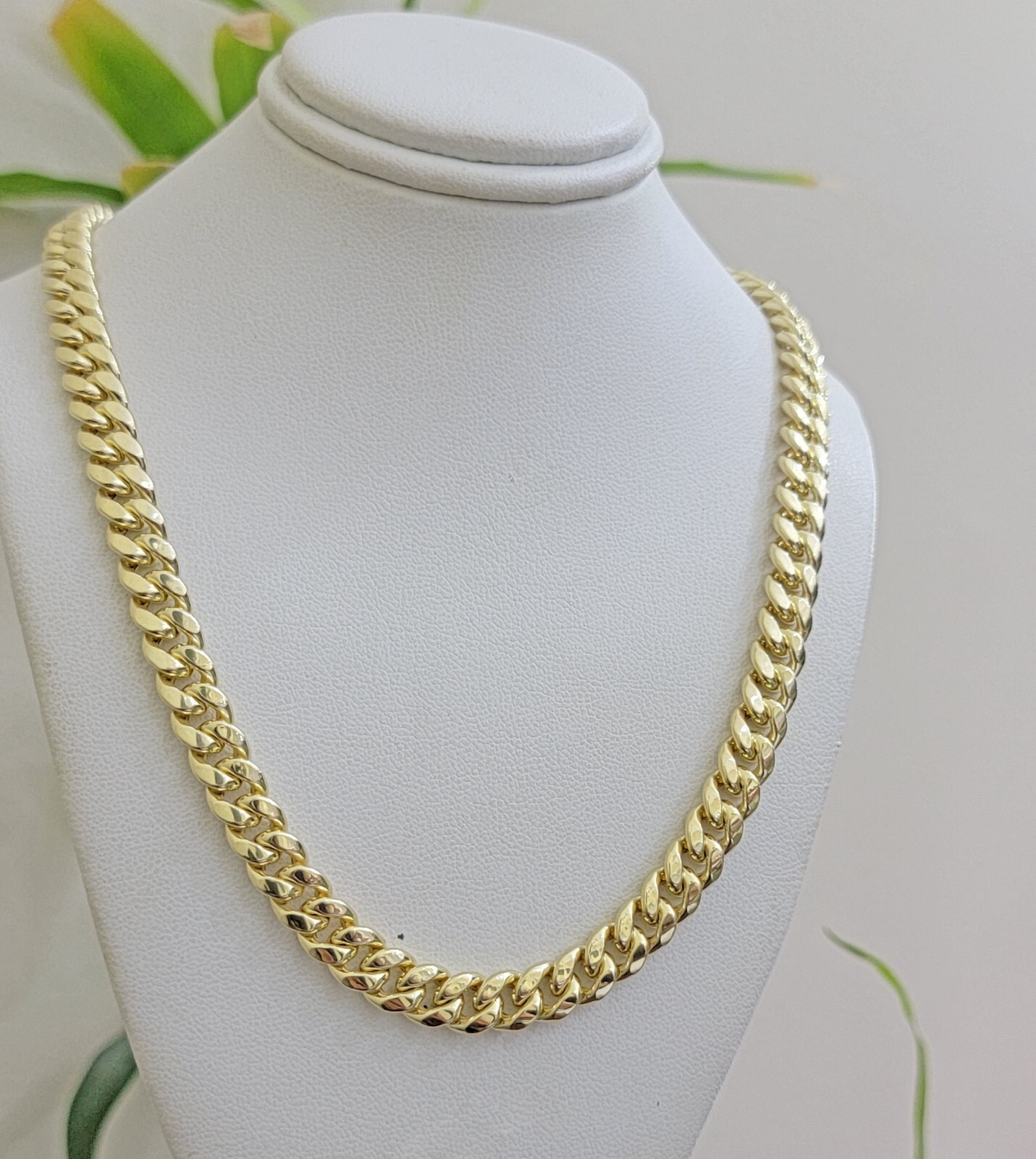 Real 10k Gold Necklace 8mm Miami Cuban Link Chain 26 Inch Men's 10KT ...