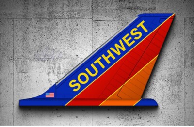 WOW!!! 21 Inch Southwest Airlines Tail Wall Art Boing 747 Aviation ...