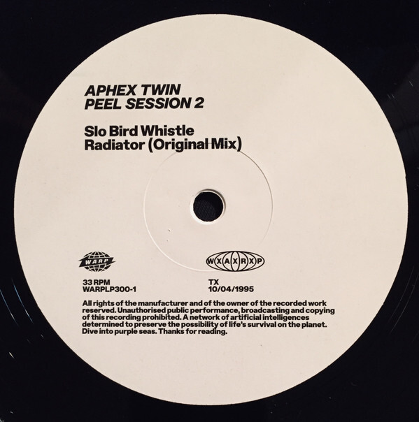 Aphex Twin - Peel Session 2 TX 10/04/95 - EXPERIMENTAL *SEALED ...