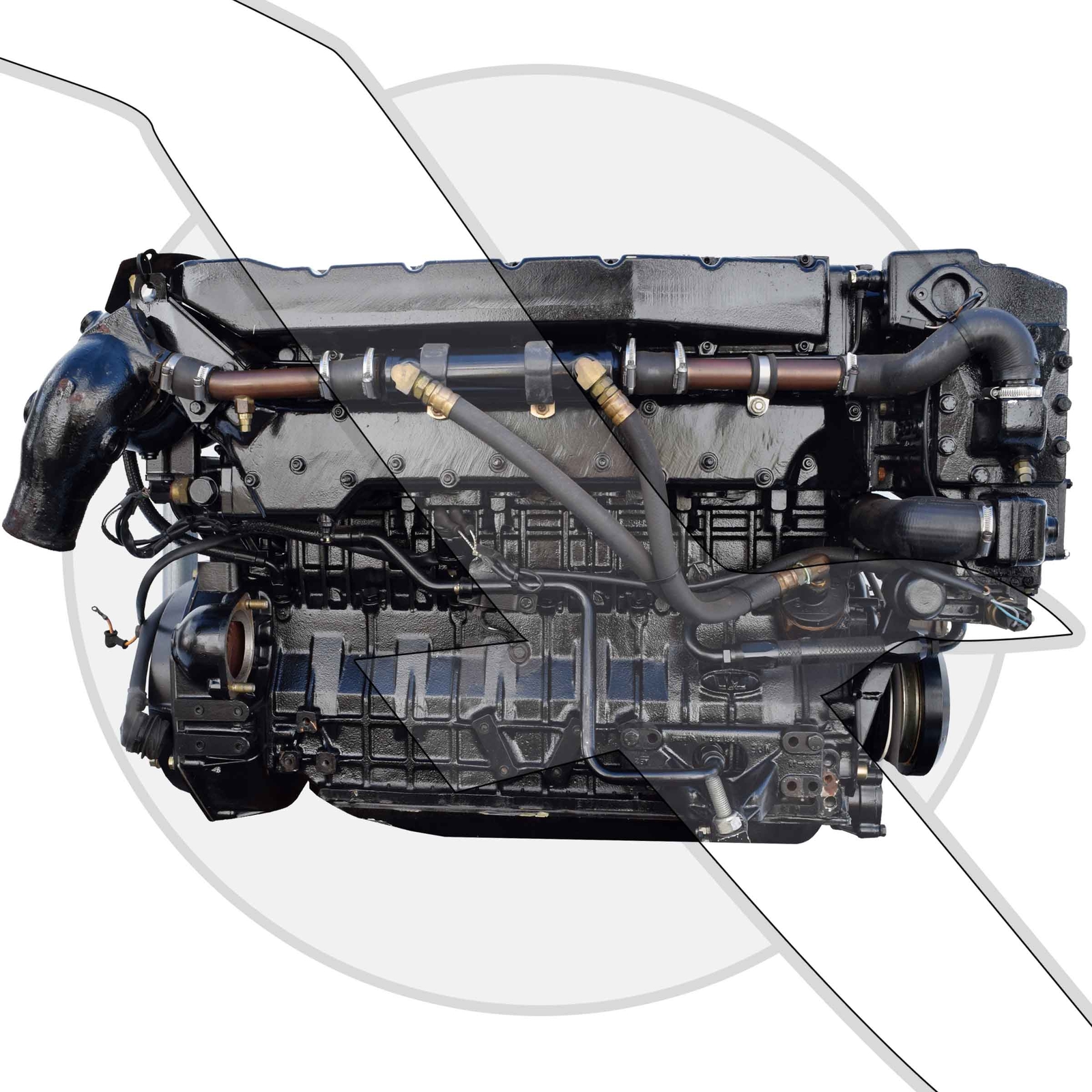 3.6L 219ci VM Mercruiser D636TA Diesel MIE Engine Motor Marine 180hp 3. ...