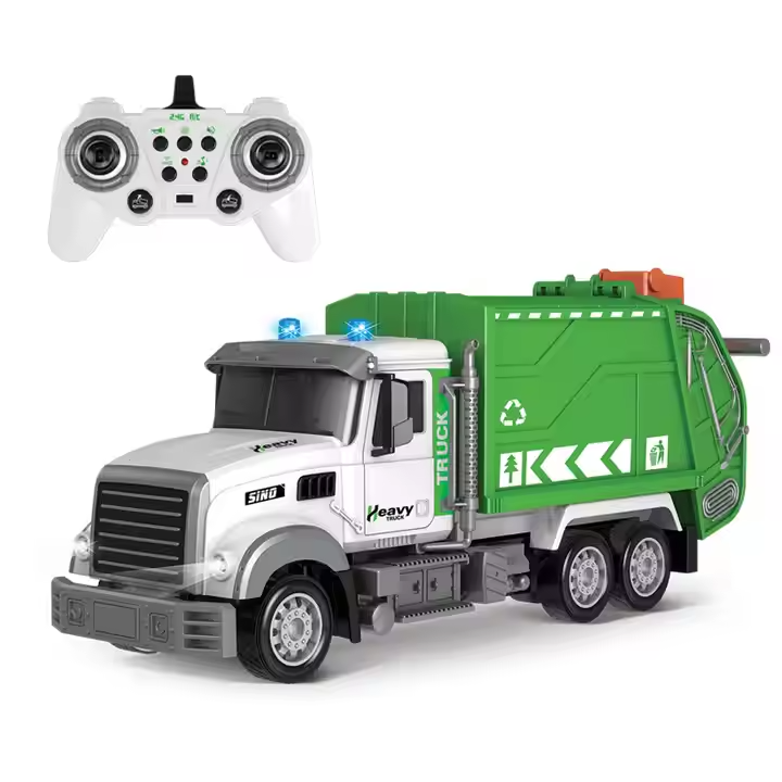 Remote Control Garbage Truck with Lights Sounds RC Sanitation Vehicle ...