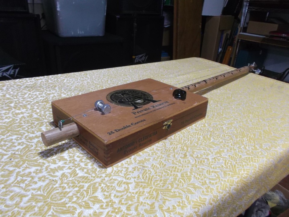 Folk Instrument Cigar Box Guitar One String Untested | eBay