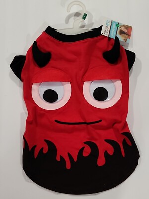 Martha Stewart Google Eye Red Devil Dog Dress Up Costume Outfit, Large ...