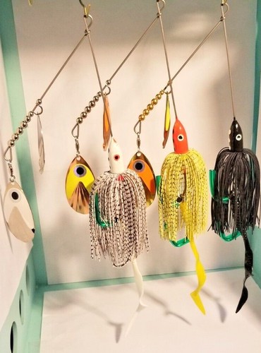 2.7oz ESOX MAGNUM TACKLE Spinnerbait JUNIOR Leopards/Tigers Musky Pike ...