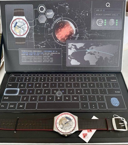 SS07Z100 SWATCH X 007 Q WATCH LIMITED NO TIME TO DIE JAMES BOND | eBay