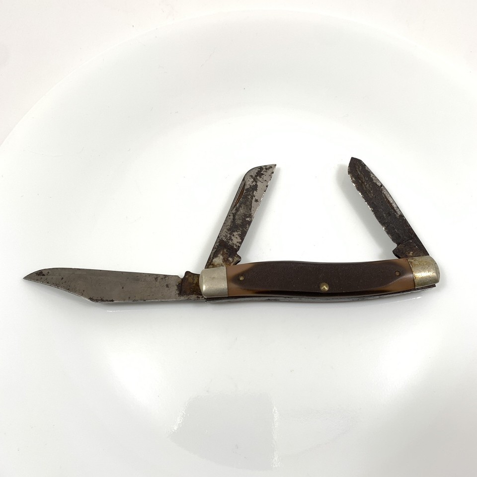 Vintage Schrade 80T Old Timer 3 Blade Pocket Knife | eBay