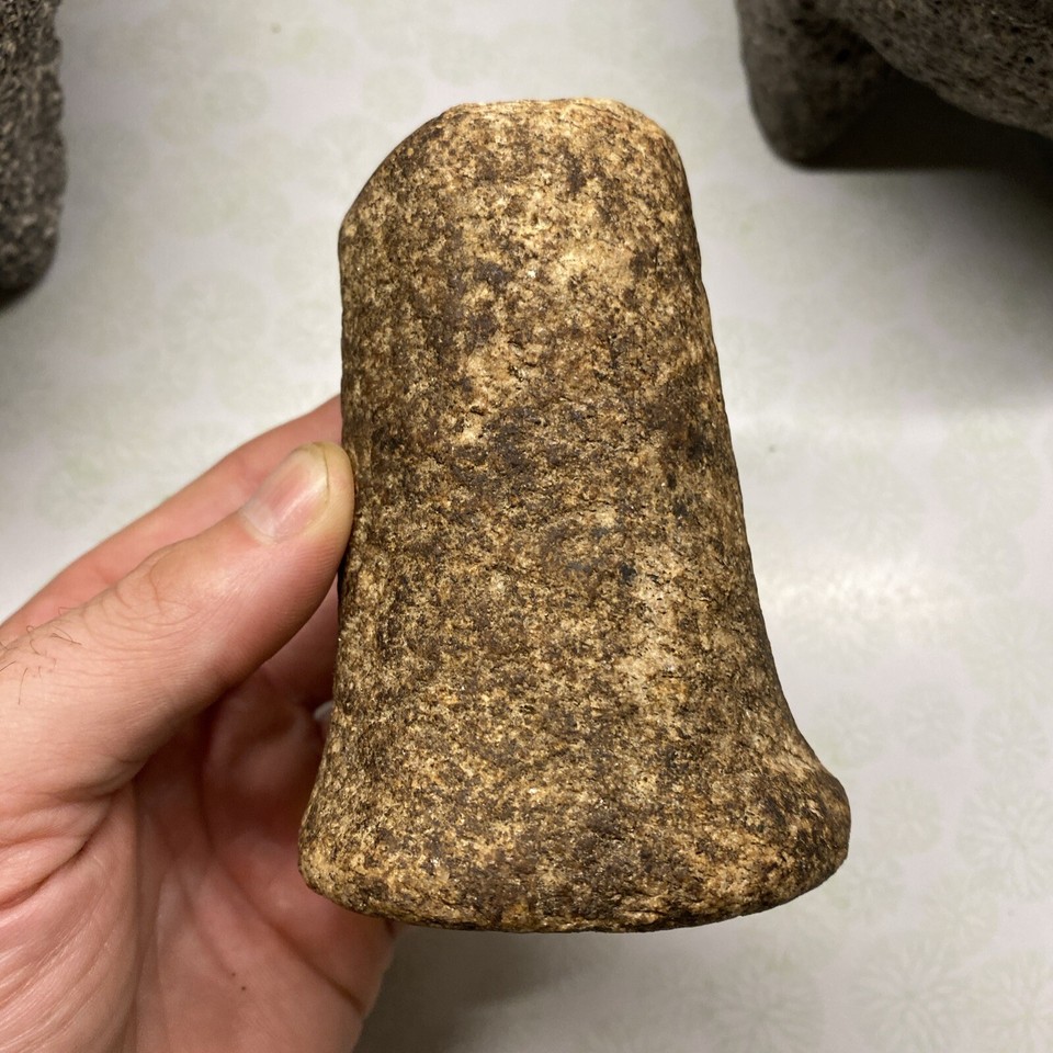 MLC s4720 4 1/4 Flared Bottom Hardstone Bell Pestle Grinding Stone Ohio ...