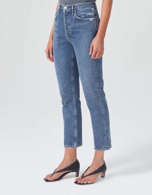AGOLDE RILEY HIGH RISE CROP STRAIGHT LEG JEAN - FREQUENCY SIZE 29 | eBay