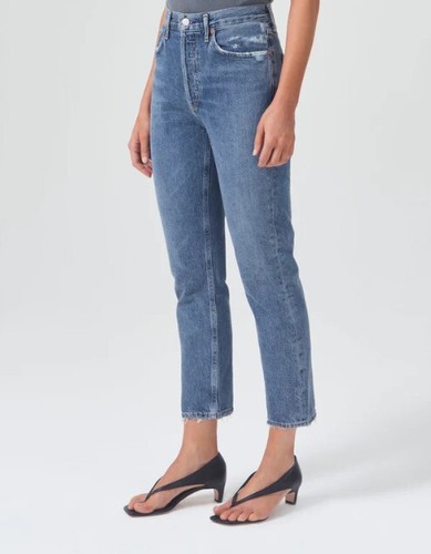 AGOLDE RILEY HIGH RISE CROP STRAIGHT LEG JEAN - FREQUENCY SIZE 29 | eBay