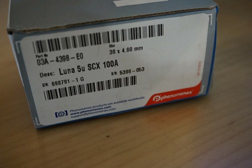 New HPLC column Phenomenex Luna SCX 5u 100A 30x4.6 mm 03A-4398-E0 | eBay