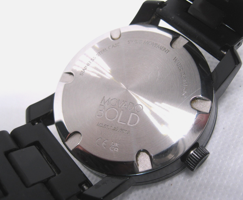 Movado Bold Black Dial TR90 Black Composite Men's Swiss Quartz Watch ...