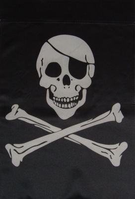 12x18 12"x18" Pirate Eye Patch Double Sided Vertical Sleeve Flag Garden ...