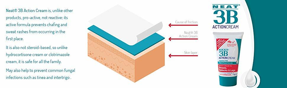 Neat Feat Action 3B Cream - 100g Helps prevent sweat rash - Beat the ...