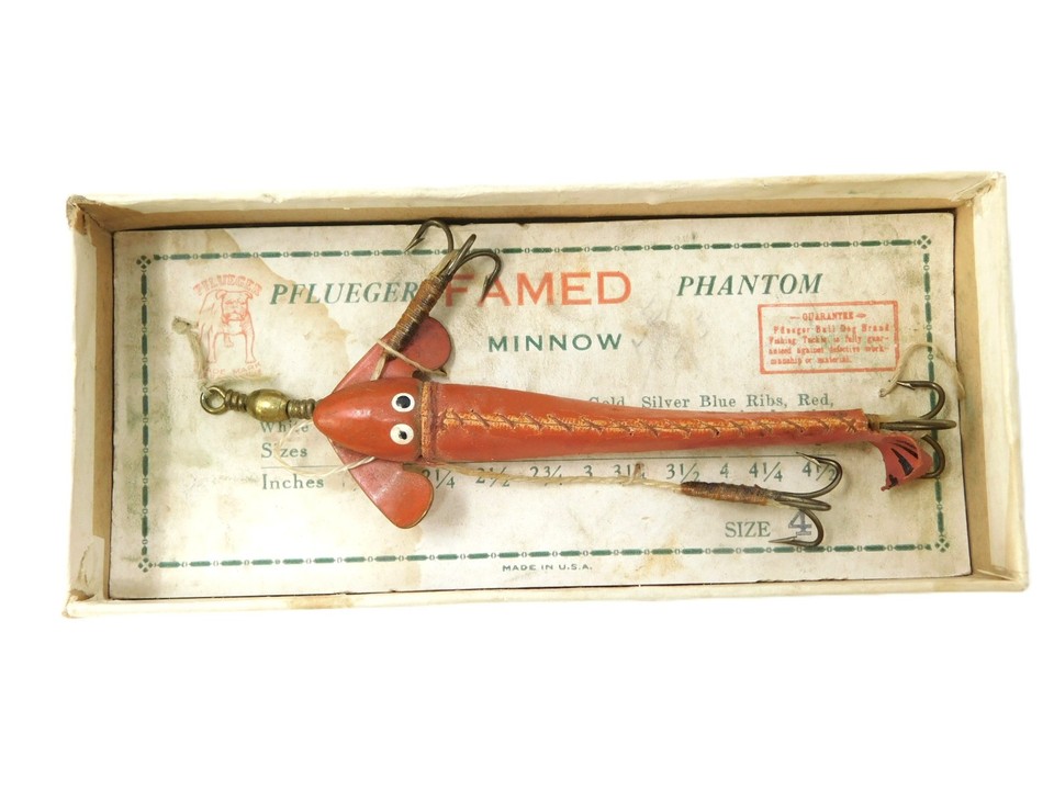 Vintage "Pflueger's Famed Phantom Minnow" Devon Lure in Box | eBay
