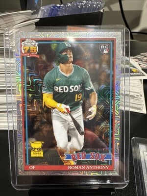 Roman Anthony 2026 Topps Series 1 Silver Pack Chrome Mojo Refractor RC ...